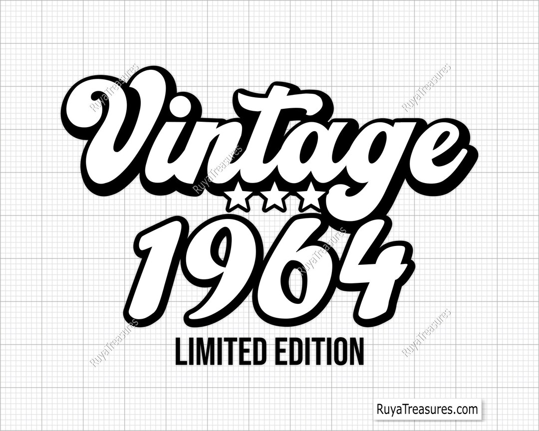 Vintage 1964 Svg, 60th Birthday Svg Png, 60th Svg, Aged to Perfection ...