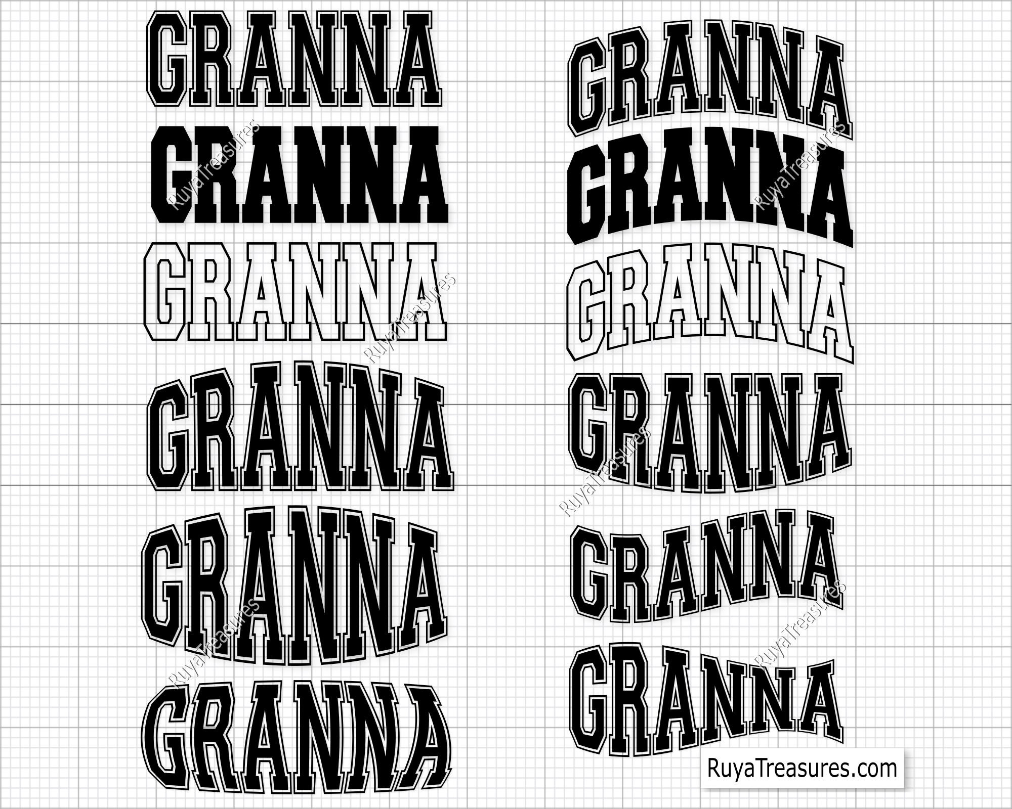 Granna Varsity Svg Png, Granna Varsity Curved Svg, Granna Varsity ...