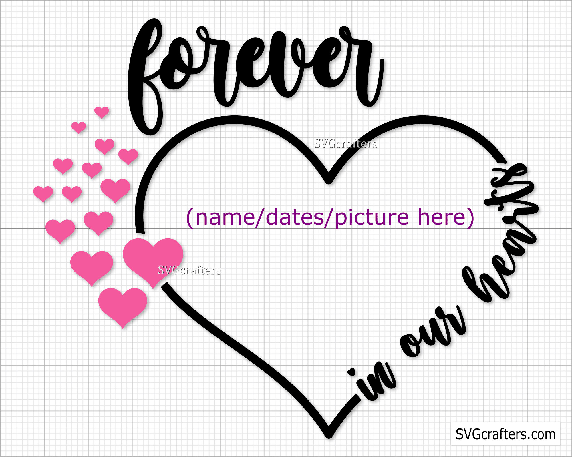 In Loving Memory Svg Memorial Svg Forever in Our Hearts Svg - Etsy UK