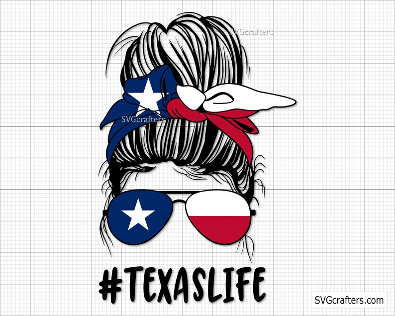 Texas Momlife Svg Mom Life Svg Messy Bun Svg Texas Svg | Etsy