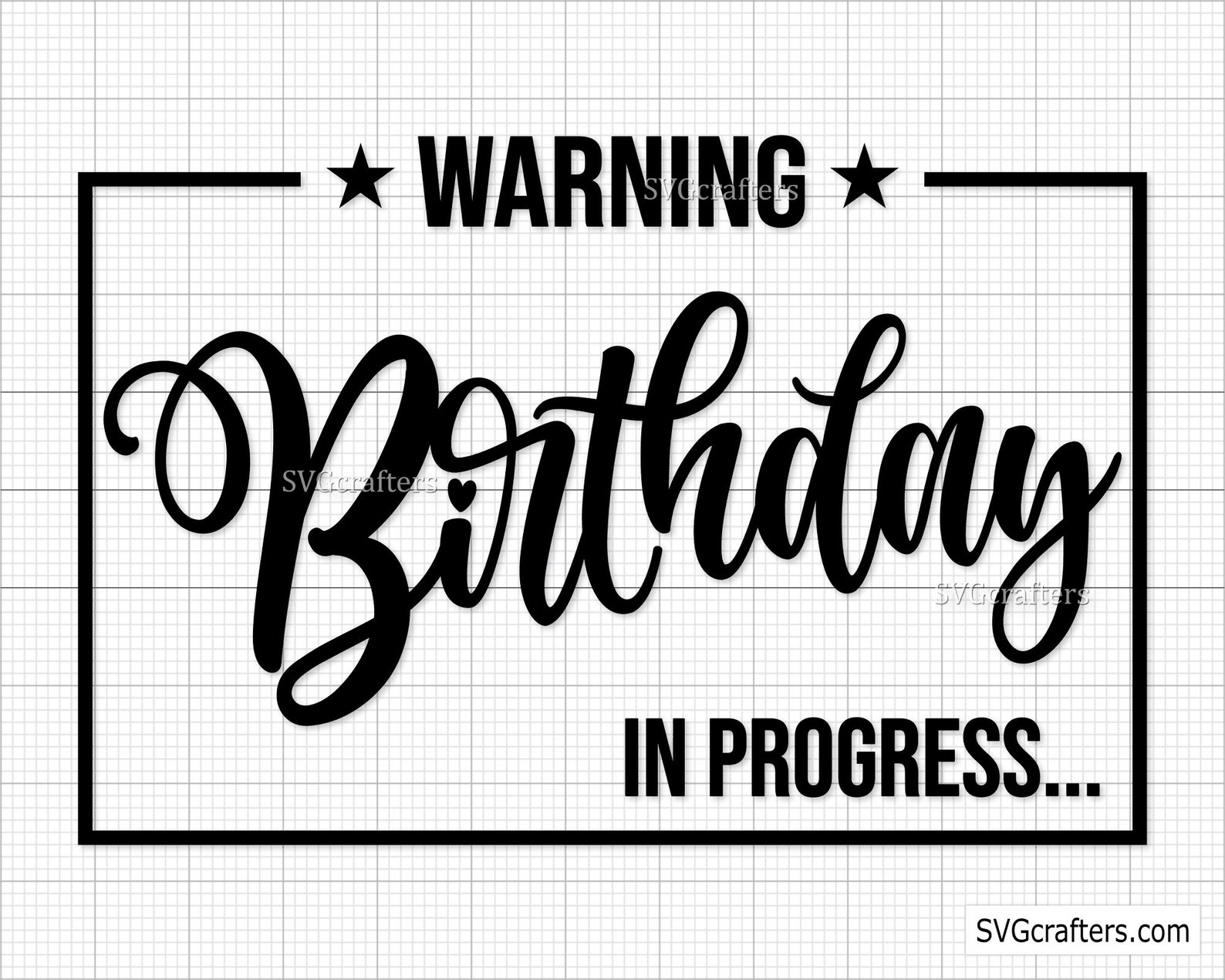 Warning Birthday Trip in Progress Svg Birthday Trip Svg - Etsy