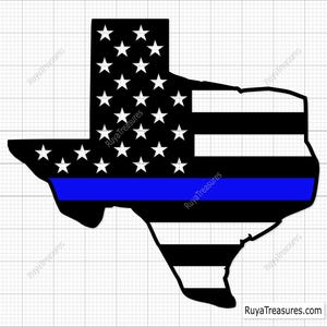Texas Thin Blue Line Svg, Texas Police Svg, Texas State Svg, Texas Png ...