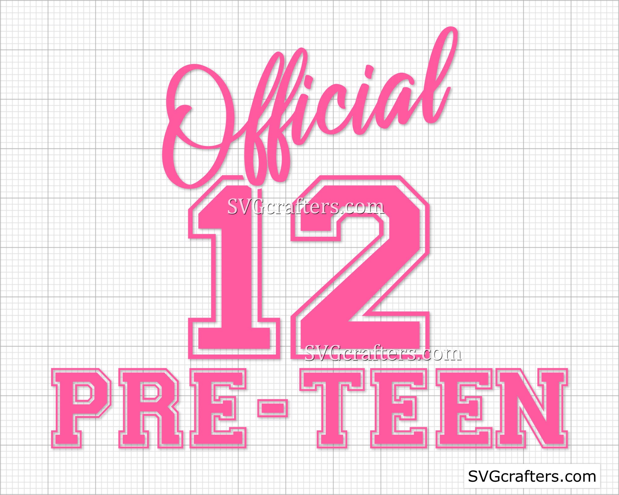12th Birthday Svg Official 12 Pre-teen Svg My 12th Birthday - Etsy