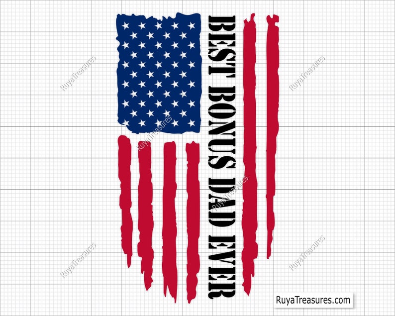 Best Bonus Dad American Flag Svg Png, 4th of July Svg, Bonus Dad Svg ...