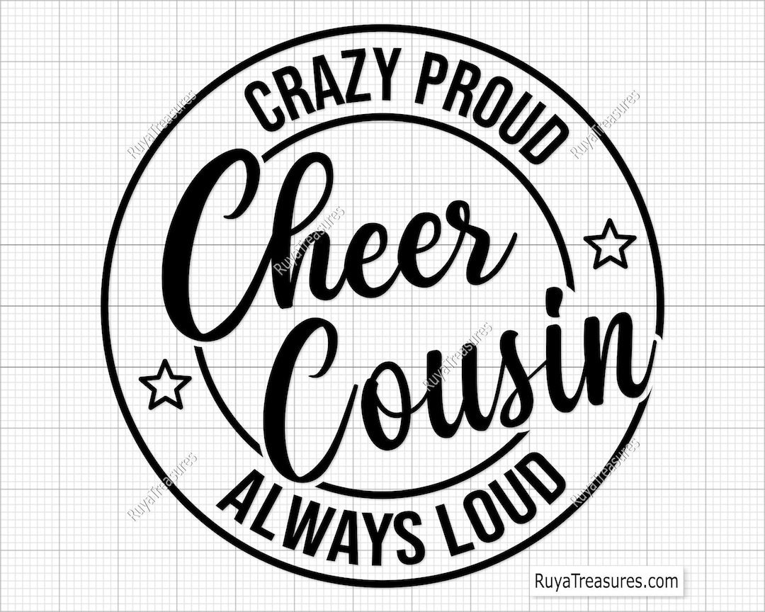 Crazy Proud Cheer Cousin Svg, Cheer Cousin Svg, Football Cousin Svg ...