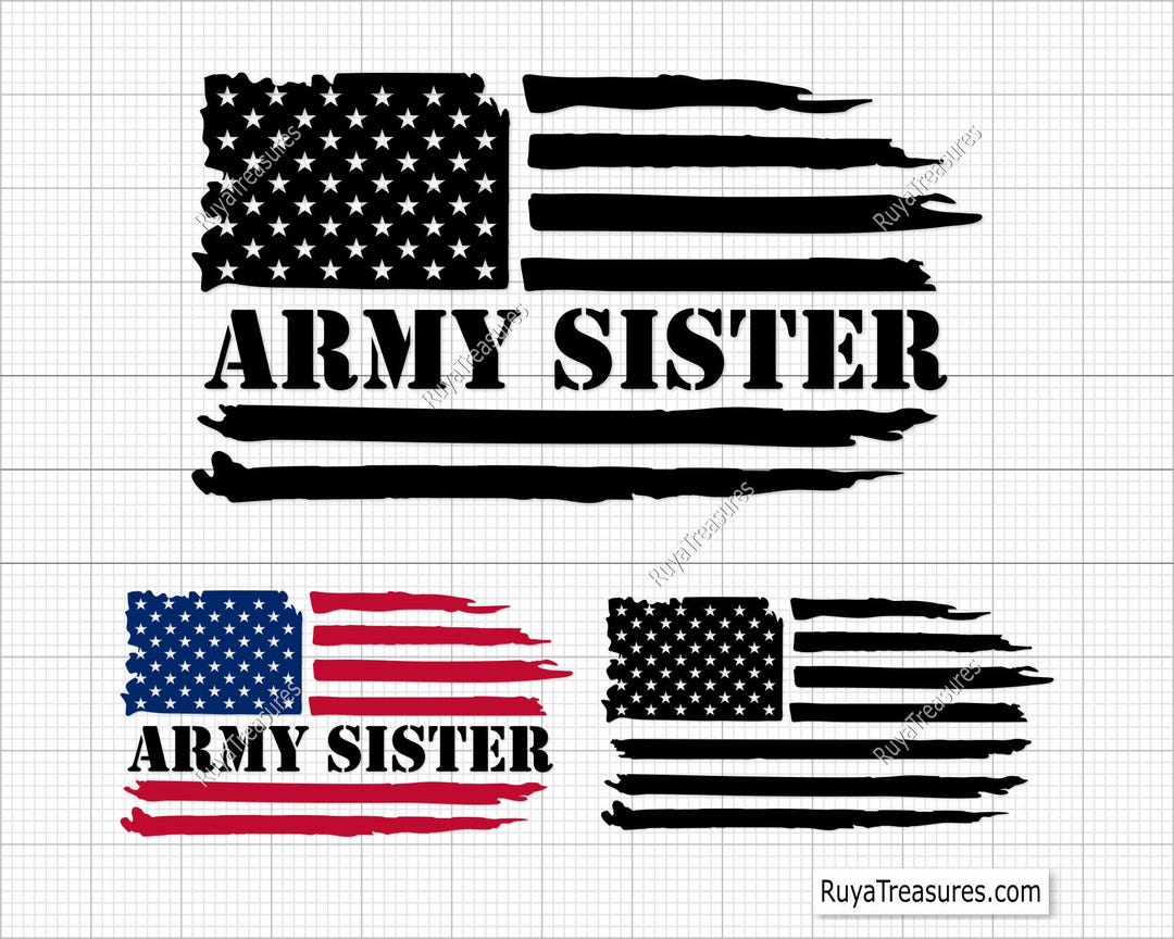 Army Sister Svg, Military Sister Svg, Proud Army Family Svg, Army ...