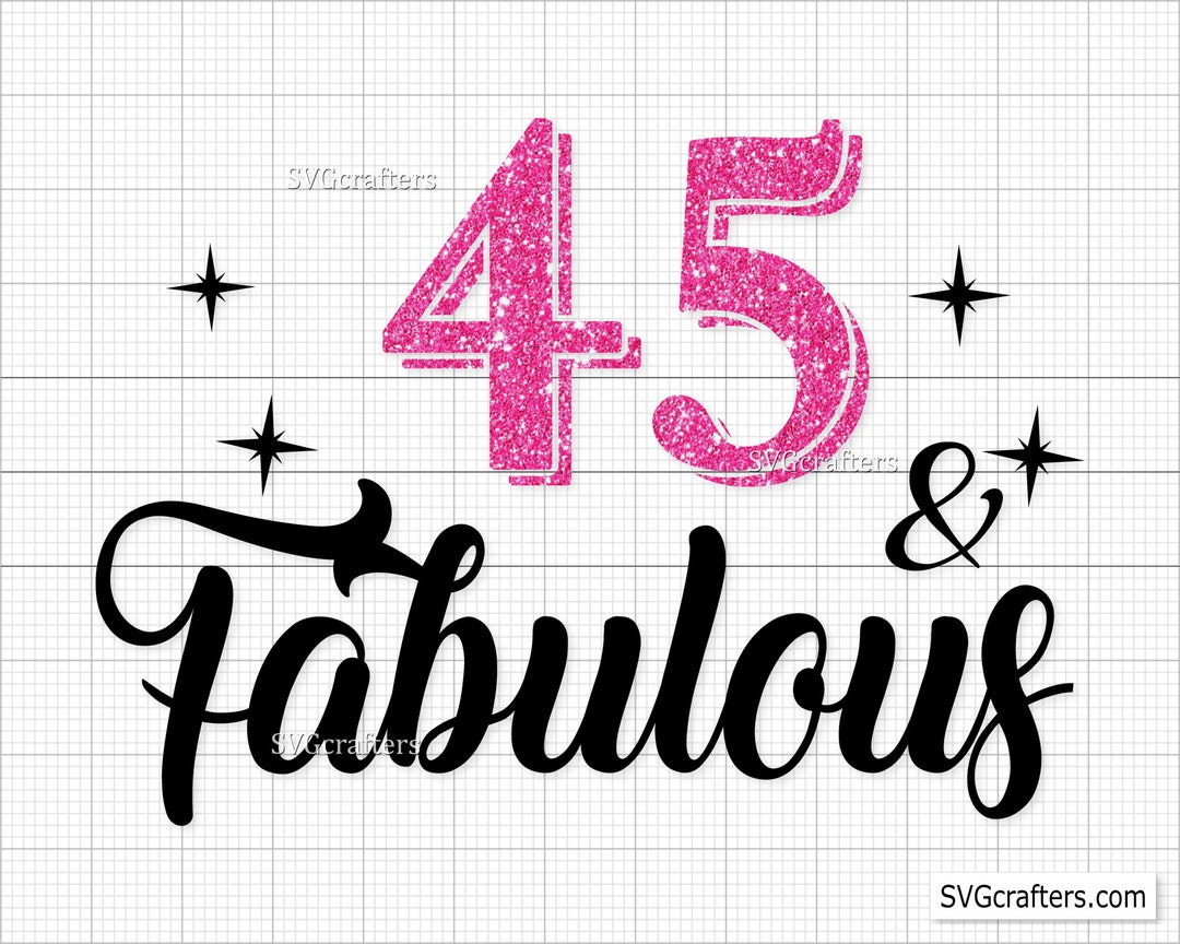 45th Birthday Svg Png, 45th Svg, Aged to Perfection Svg, 45 and ...