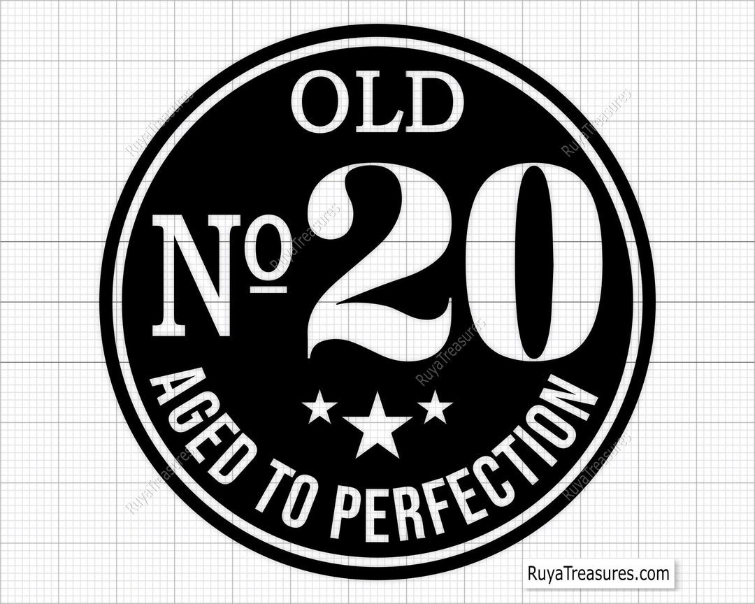 20th Birthday Svg, 20th Svg, Old Number 20 Svg, 20th Cut File for ...