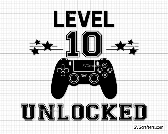 Level 10 Unlocked Svg 10th Birthday Svg My 10th Birthday | Etsy