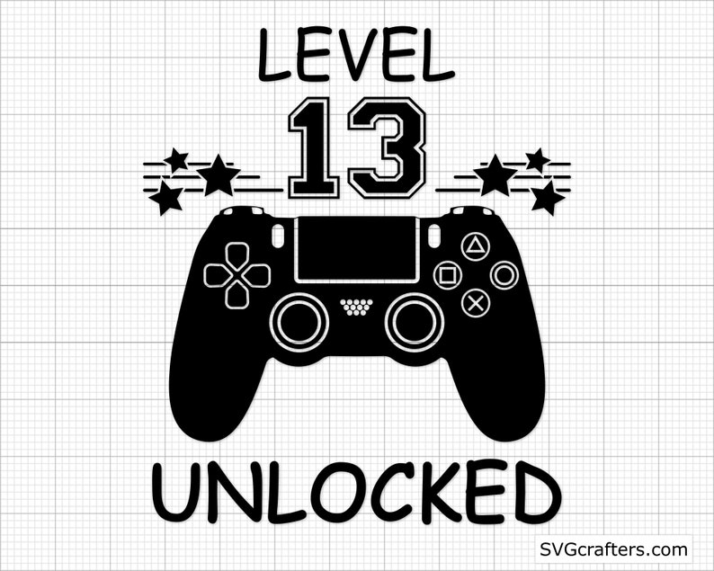 Level 13 Unlocked Svg 13th Birthday Svg Birthday Girl Svg | Etsy