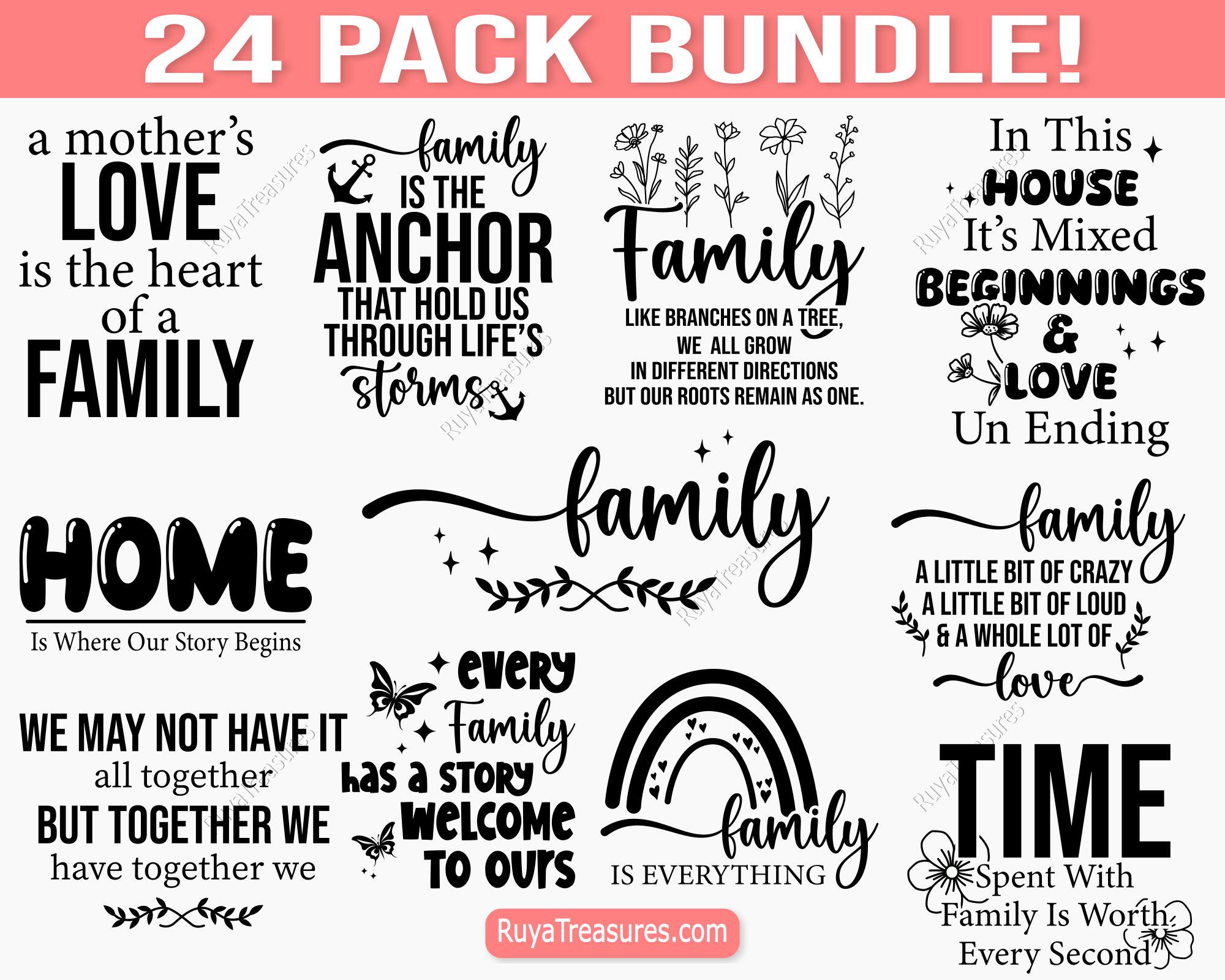 Family Quote Svg, Blessed Family Svg, Together We Have It All Svg, Love ...