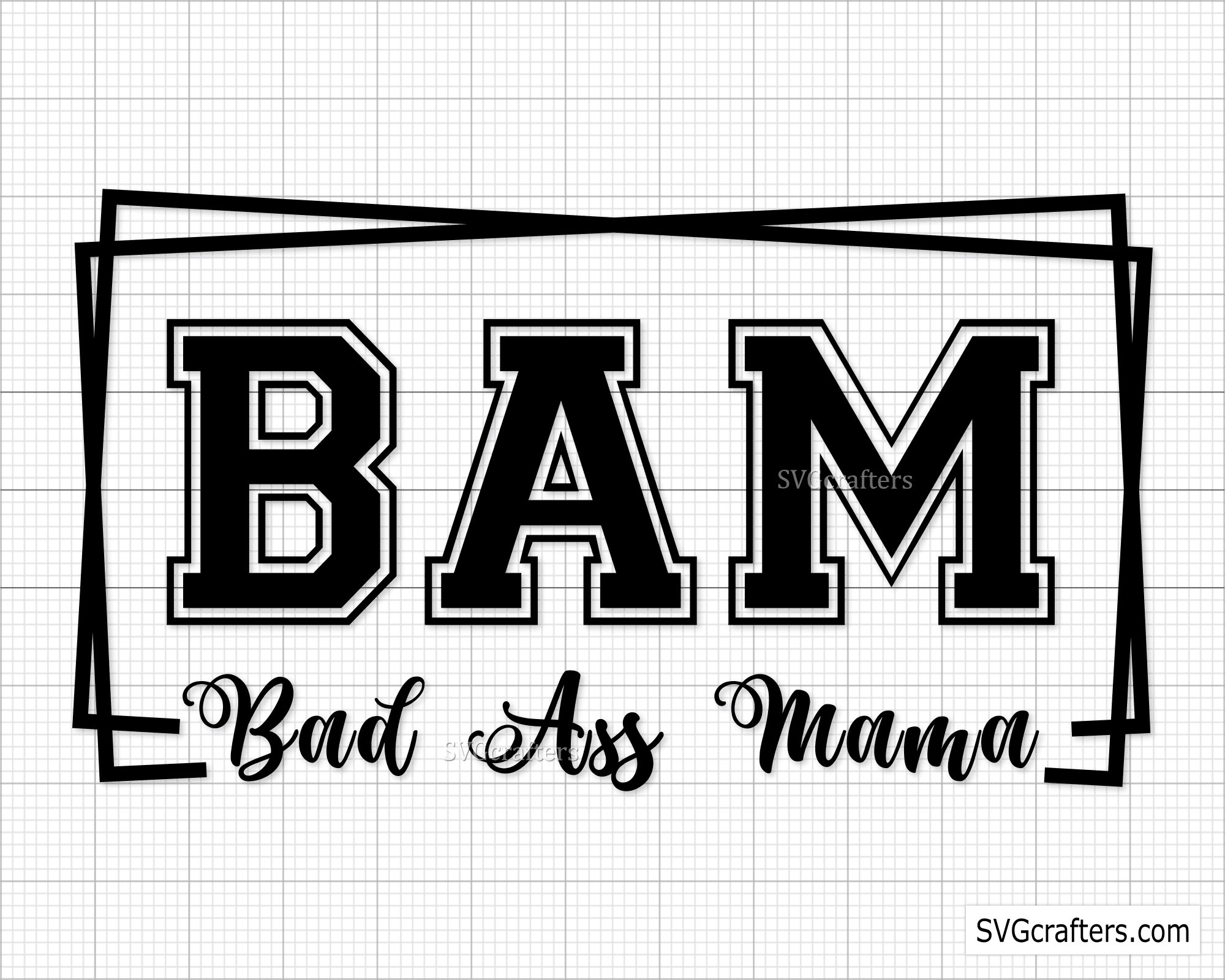 Bad Ass Mama svg Mother's Day Shirt svg Funny Quote Mom | Etsy