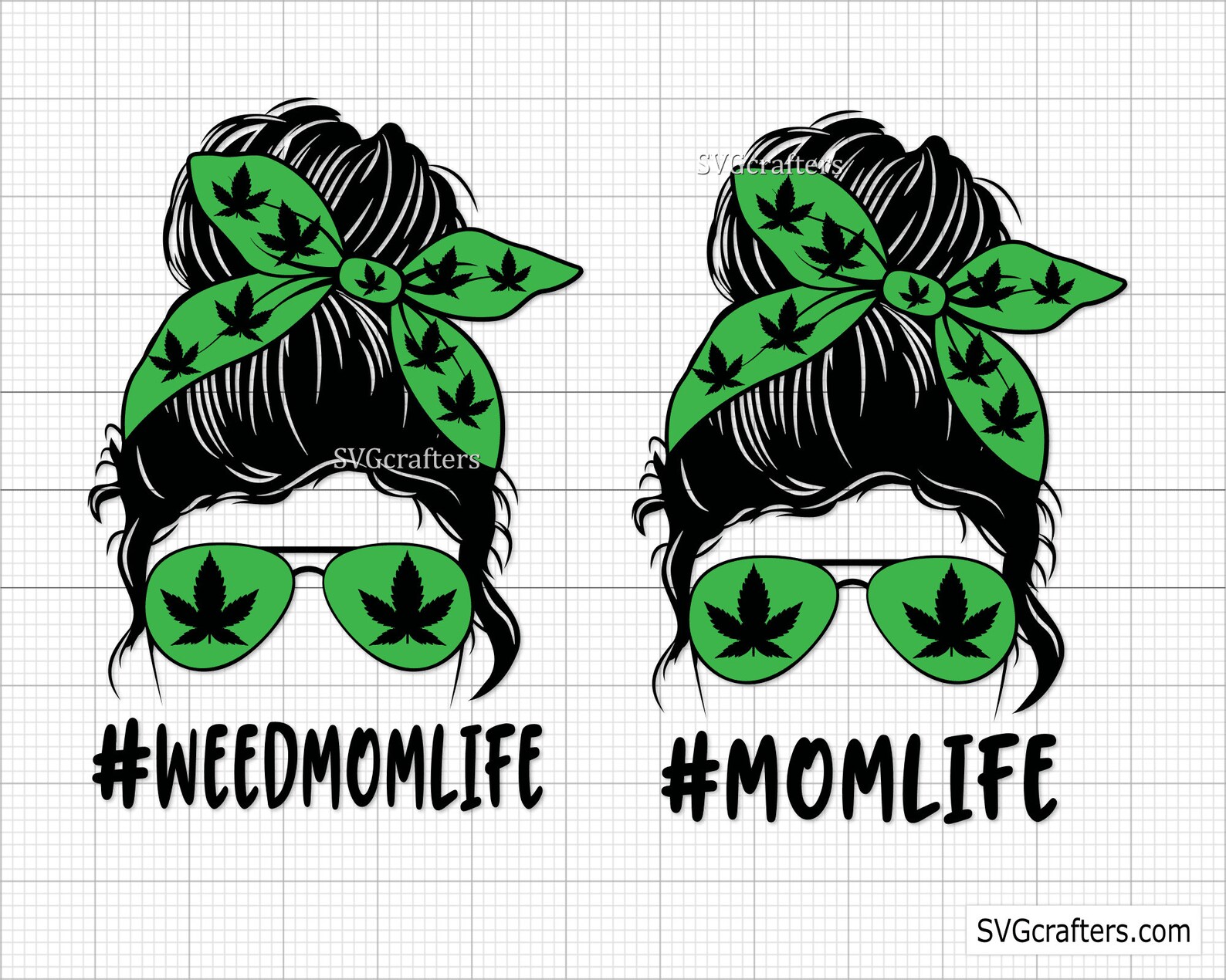 Weed Momlife Svg Weed Mom Svg Messy Bun Svg Weed Svg Etsy