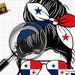 Messy Bun Panamanian Panama Flag Svg Png, Panama Flag Svg Png, Panameña ...