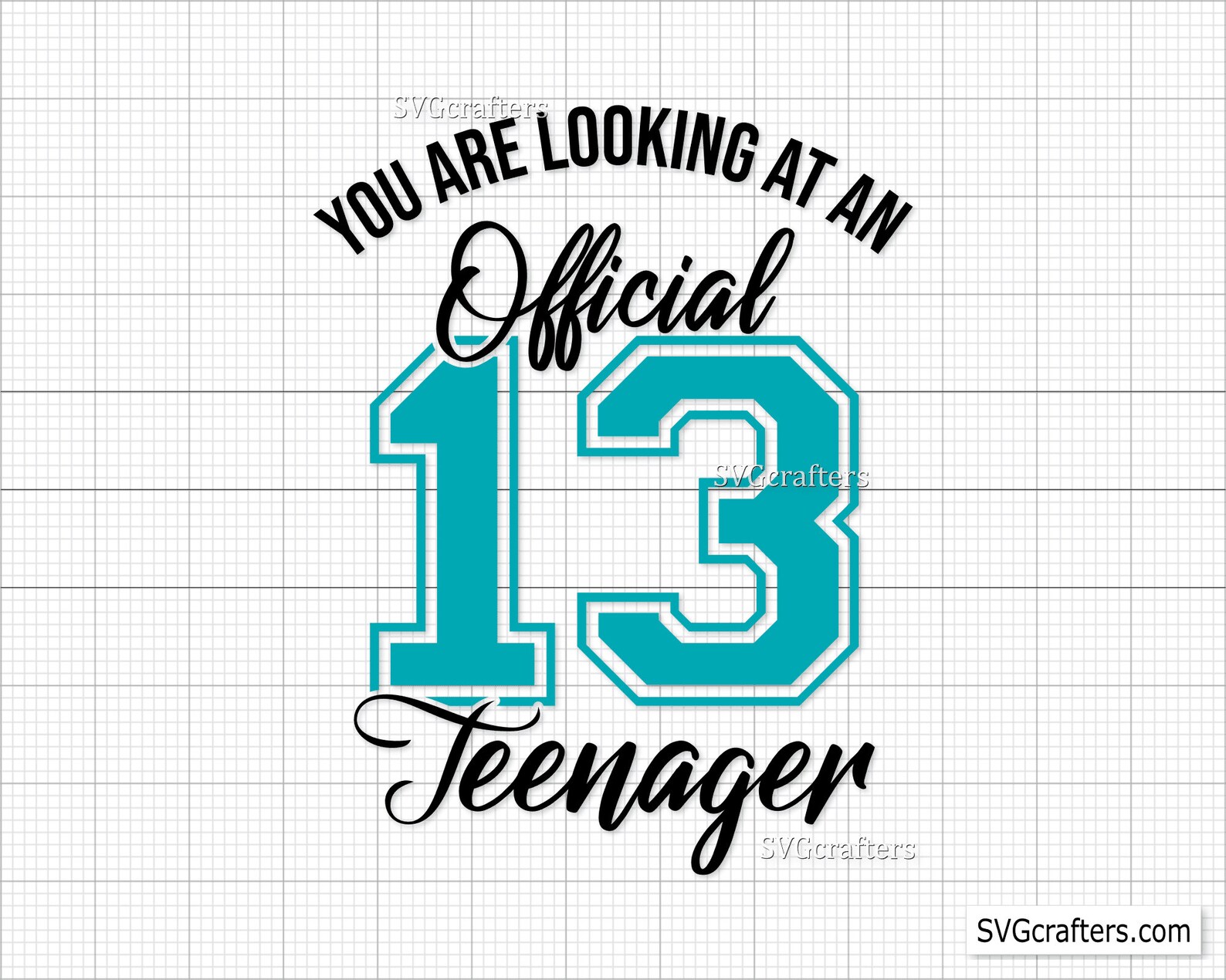 13 Official Teenager Svg 13th Birthday Svg Birthday Girl - Etsy