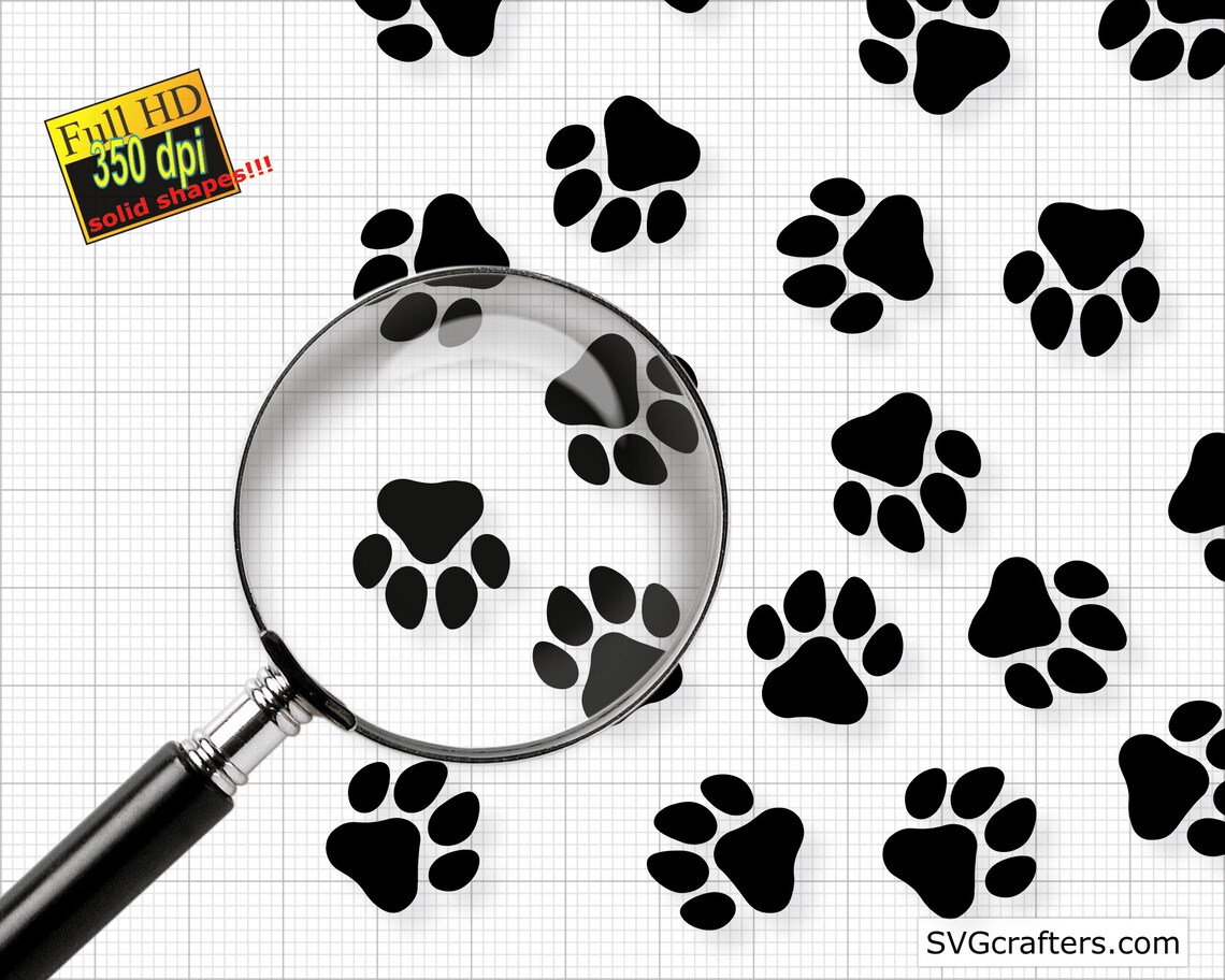 Paw Seamless Pattern Svg Paw Print Svg Dog Paw Print Svg - Etsy Canada