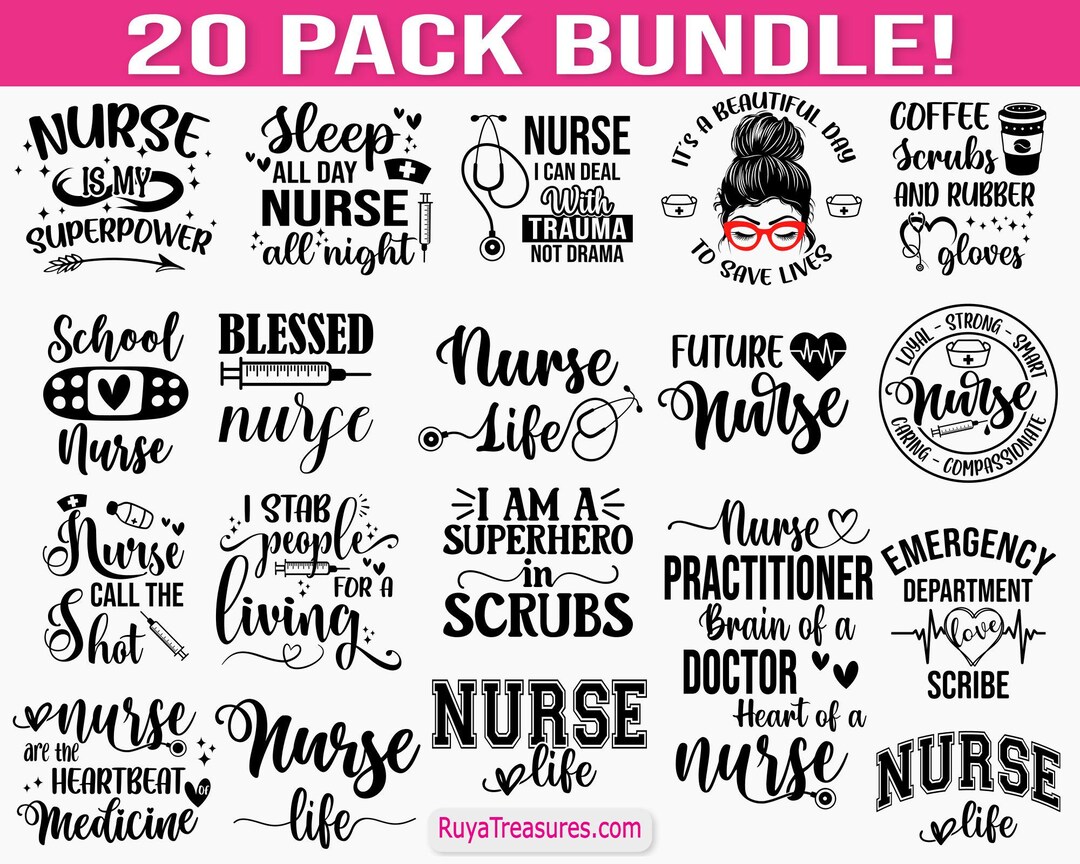 Nurse Svg Bundle, Nurse Life Svg, Medical Svg, Nurse Design, Healthcare ...