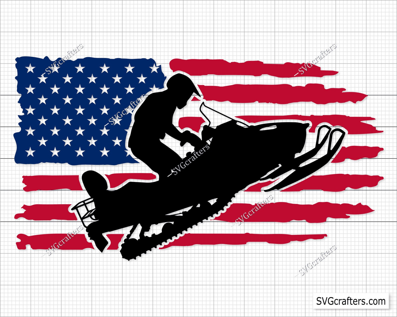 Snowmobile Man Flag SVG Snowmobile Svg Sledlife Svg Skiing - Etsy