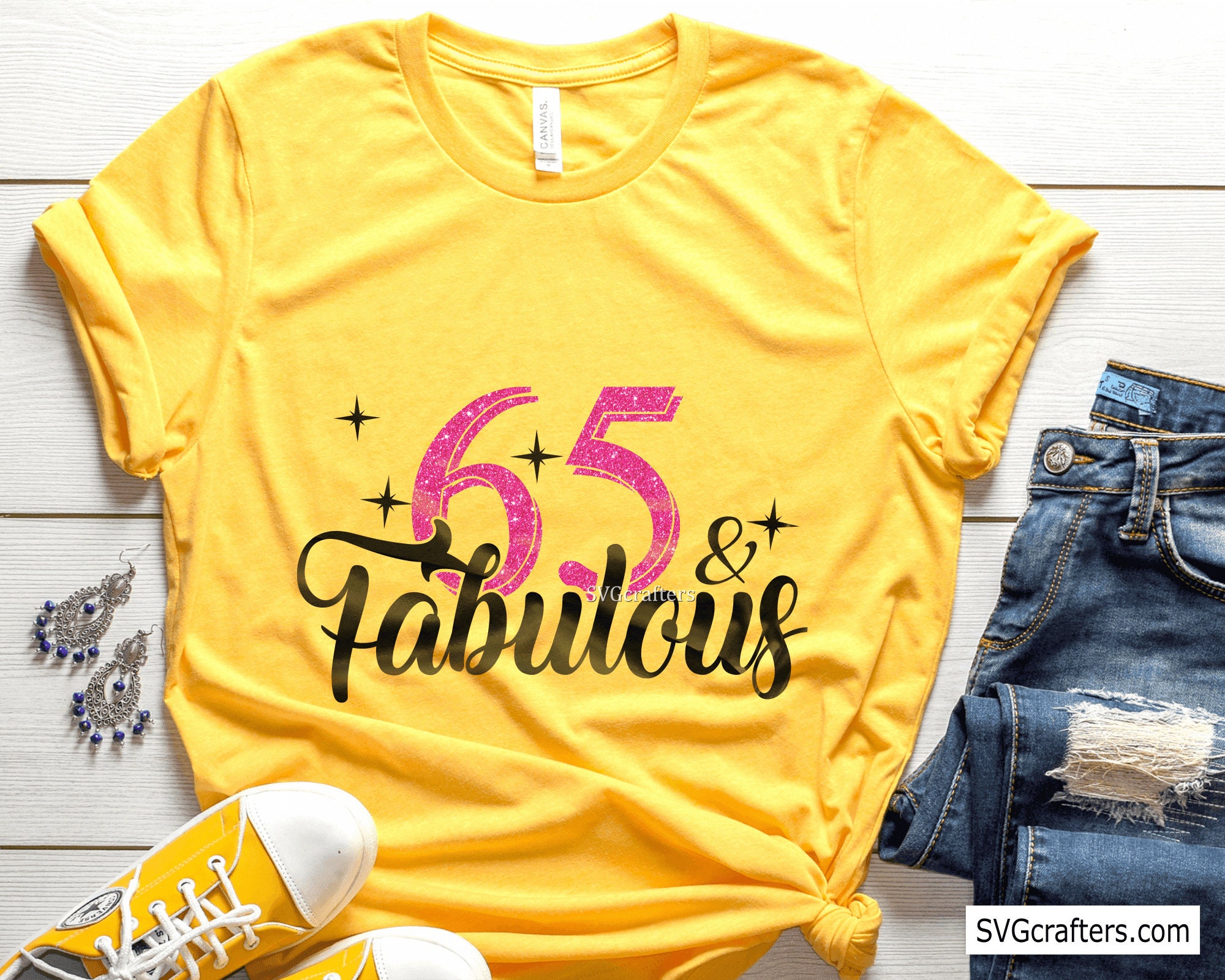 65th Birthday Svg 65 and Fabulous Svg Sixty Five Svg 65th | Etsy