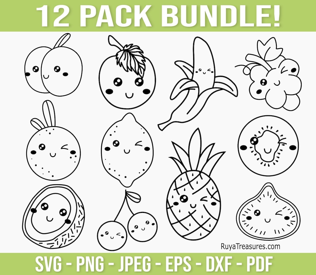 Cute Fruit Emoji Svg Png, Fruit Plants Svg, Emoji Svg, Cute Stickers ...