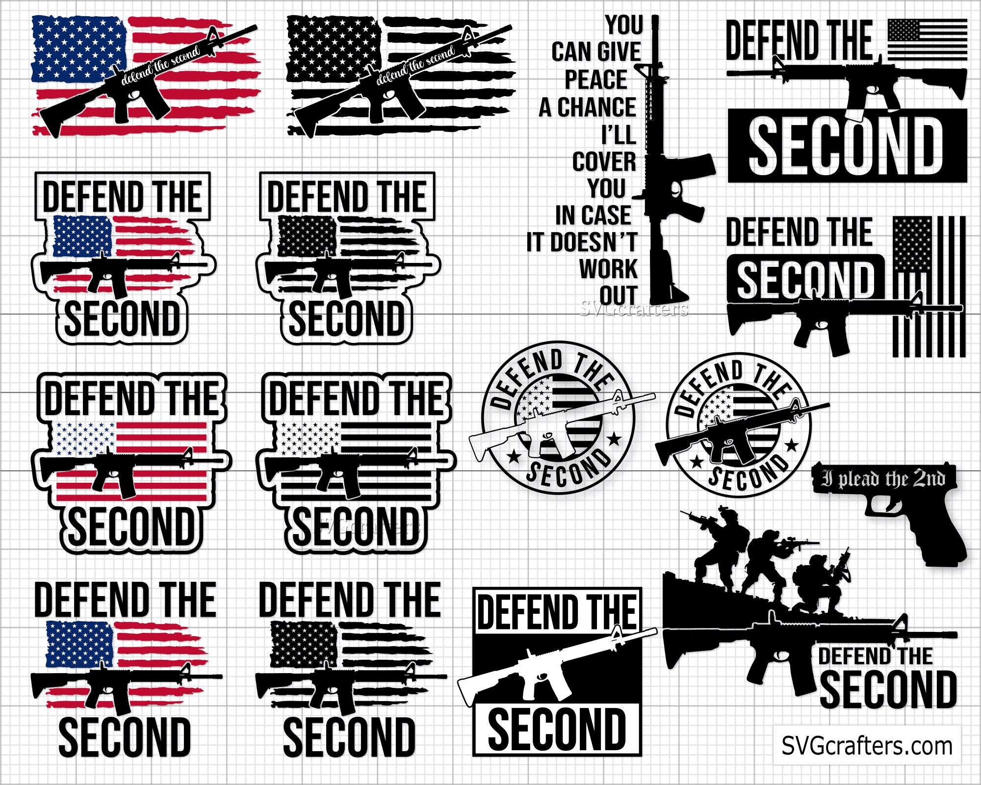 Defend the Second Svg 2nd Amendment Svg Gun Svg Patriotic - Etsy