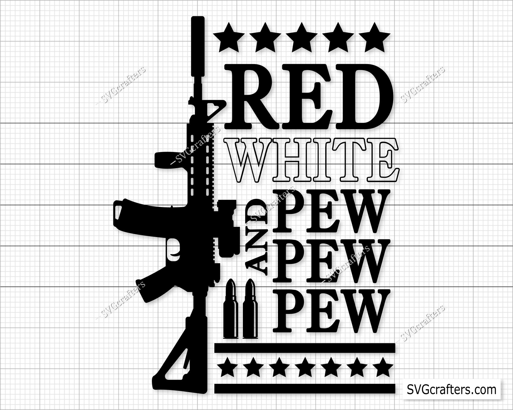 Red White and Pew Pew Pew Svg 2nd That Svg Rifle Flag Svg - Etsy Canada