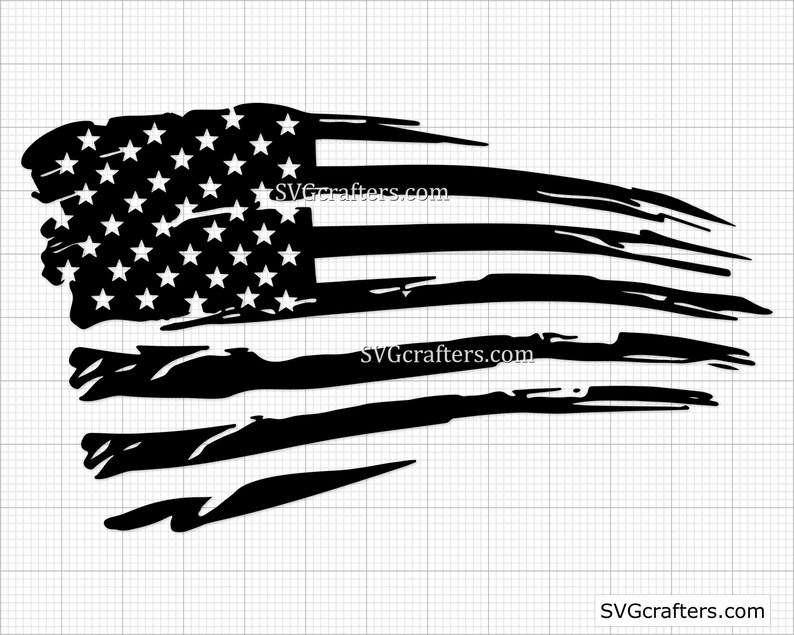Distressed American Flag Svg American Distressed Flag Svg - Etsy