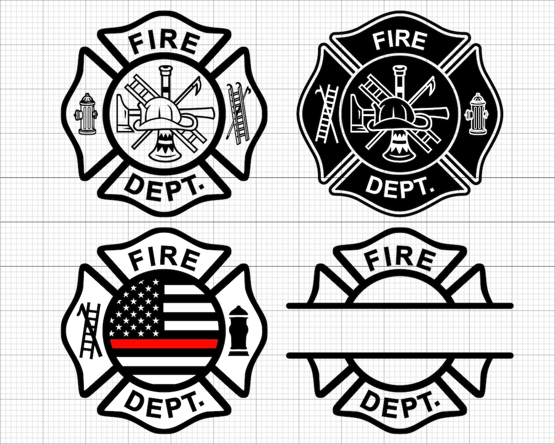 Fire Department Svg, Firefighter Svg, Maltese Cross Svg, Fireman Svg ...