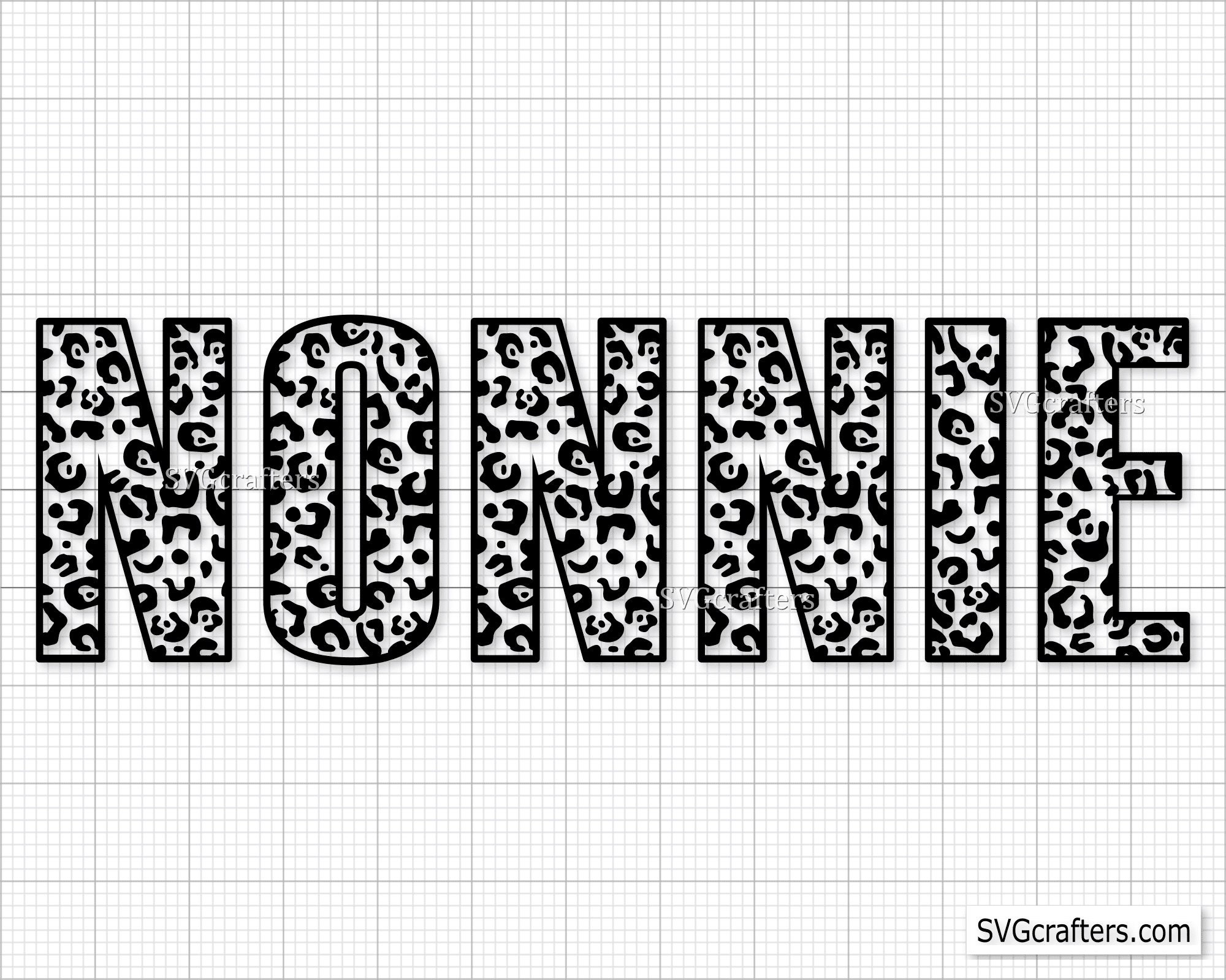 Leopard Nonnie Svg Png Nana Svg Grandma Svg Granny Svg - Etsy