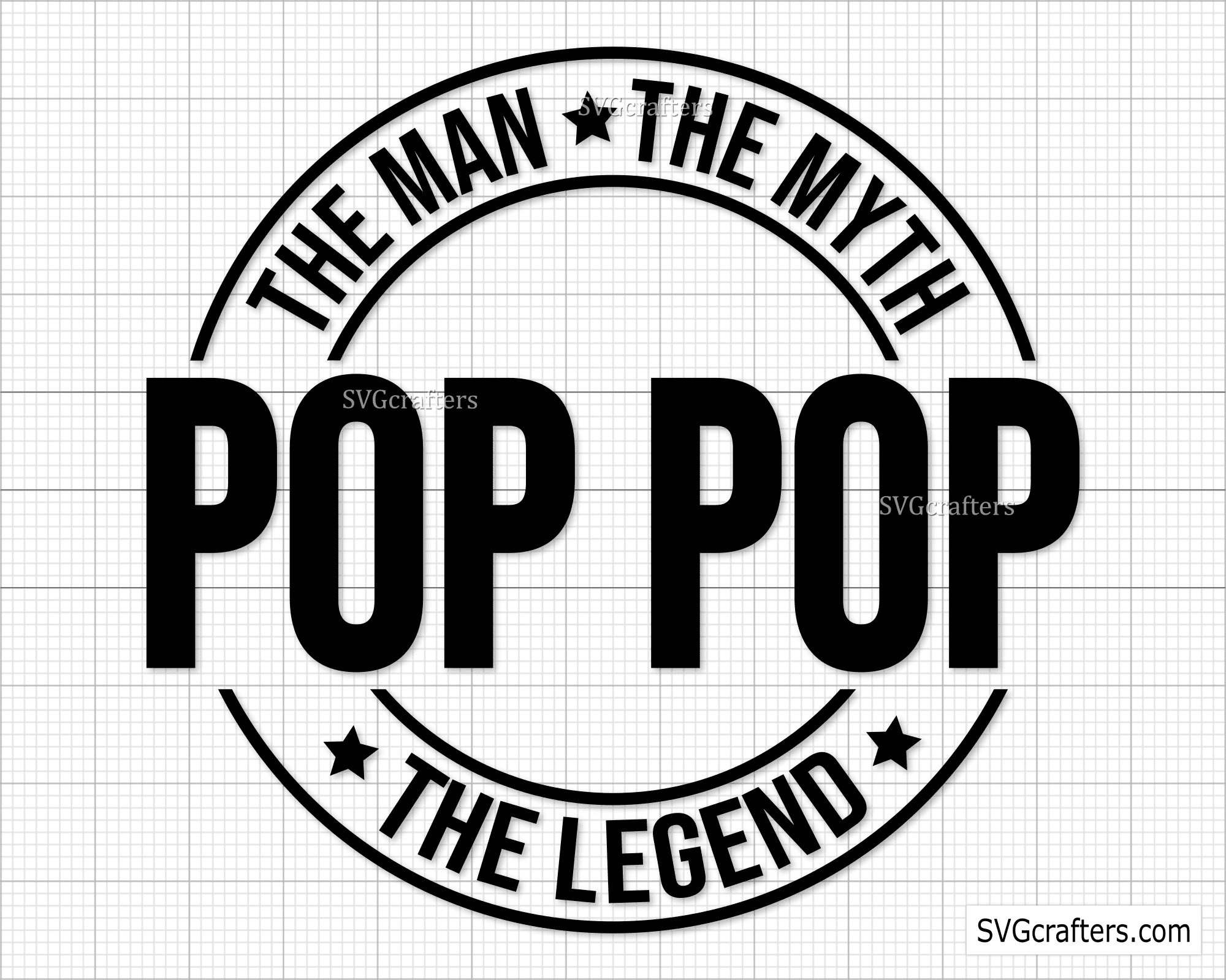 Pop Pop the Man the Myth the Legend Svg Fathers Day Svg - Etsy