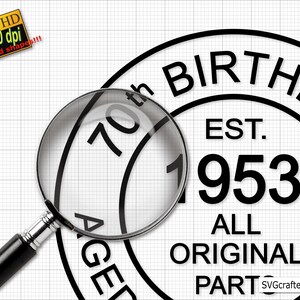 70th Birthday Svg 70th Svg Old Number 70 Svg 70th Cut File - Etsy