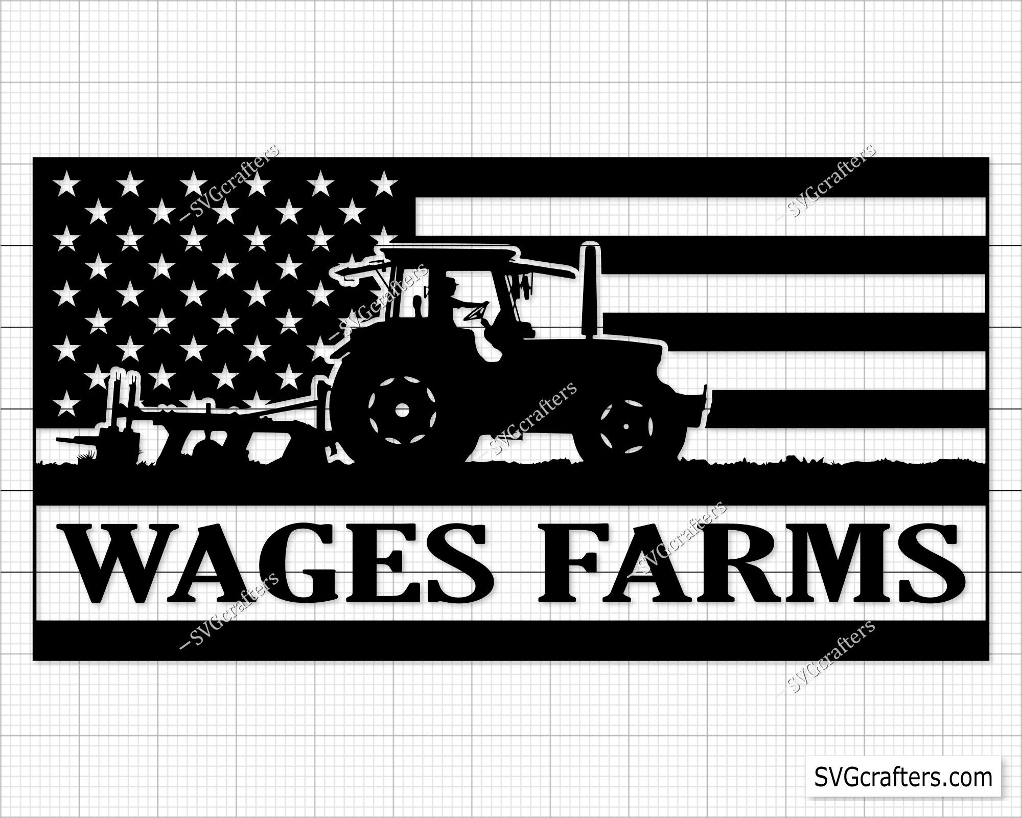 Custom American Farm Tractor Svg, US Tractor Svg, Farm Tractor Png ...