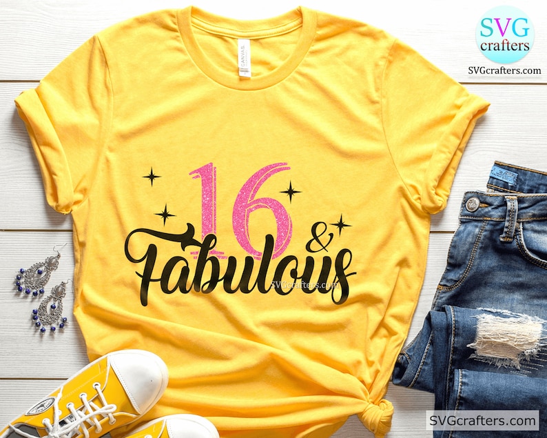 16 and Fabulous Svg 16th Birthday Svg Sweet 16 Svg Birthday - Etsy