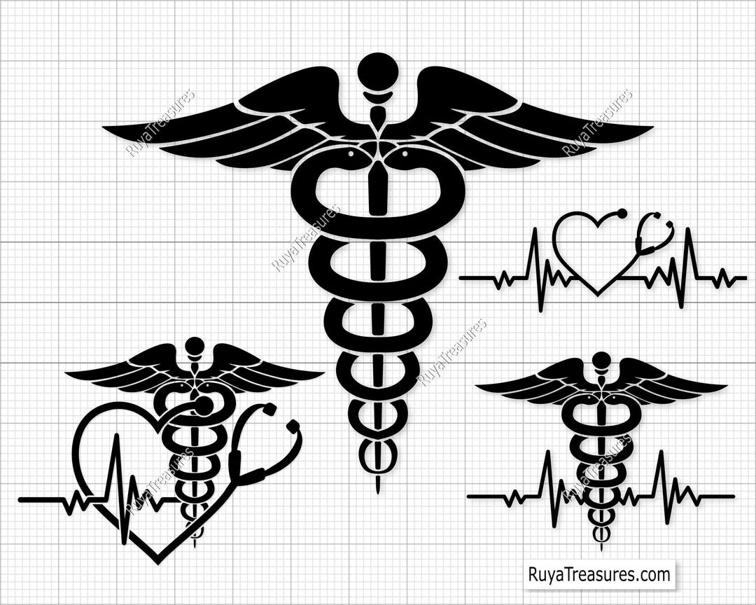 Caduceus Svg, Caduceus Vector, Caduceus Png, Nurse Heartbeat Svg ...