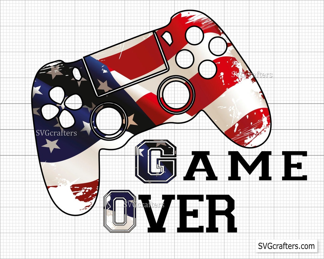 American Flag Game Over Png, Gamer Png, Video Game Clipart, Gaming Png ...