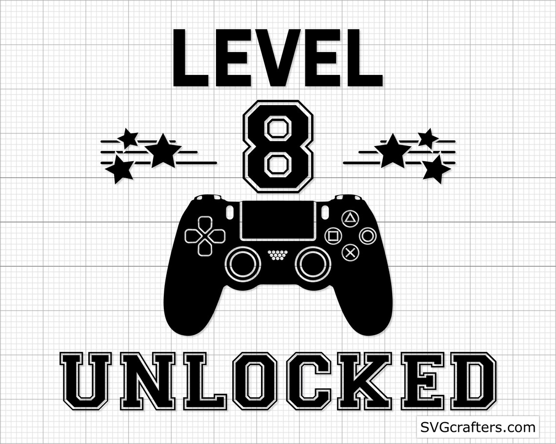 Level 8 Unlocked Svg 8th Birthday Svg My 8th Birthday Svg - Etsy