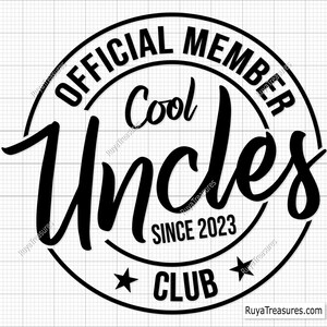 Official Member Cool Uncle Club Svg Png, Uncle Svg, Best Uncle Svg ...