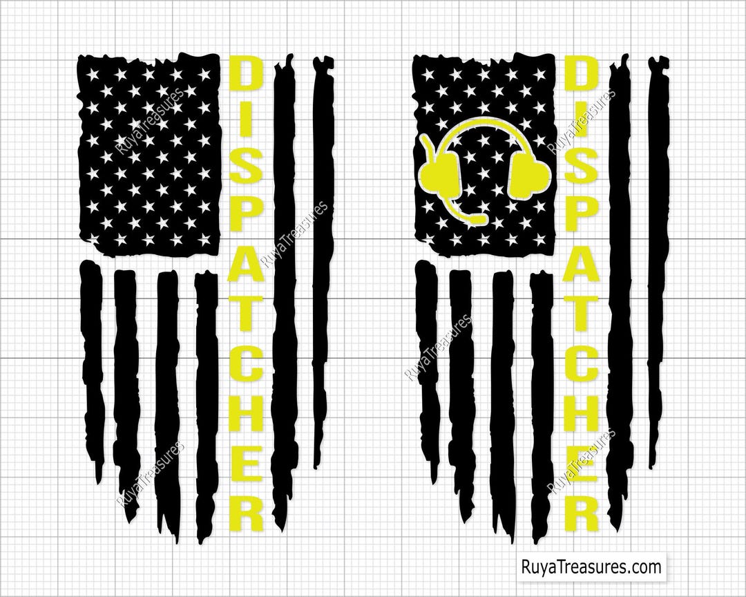Dispatcher Svg, 911 Dispatcher Svg, Dispatch Svg, Distressed Flag Svg ...