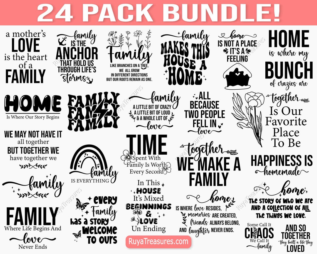 Family Quote Svg, Blessed Family Svg, Together We Have It All Svg, Love ...