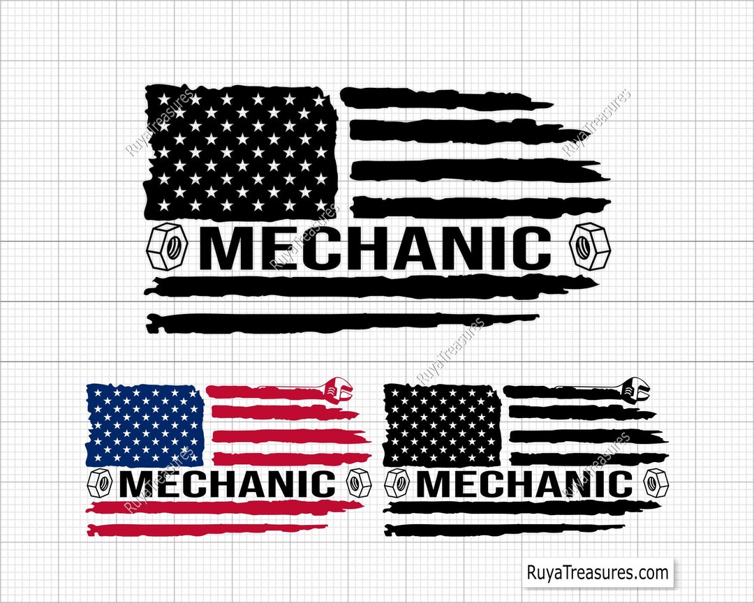 Mechanic Flag Svg Png, Wrench Flag Svg, Mechanic Svg, Mechanic Clipart ...