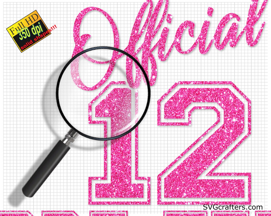 12th Birthday Svg Official 12 Pre-teen Svg My 12th Birthday - Etsy