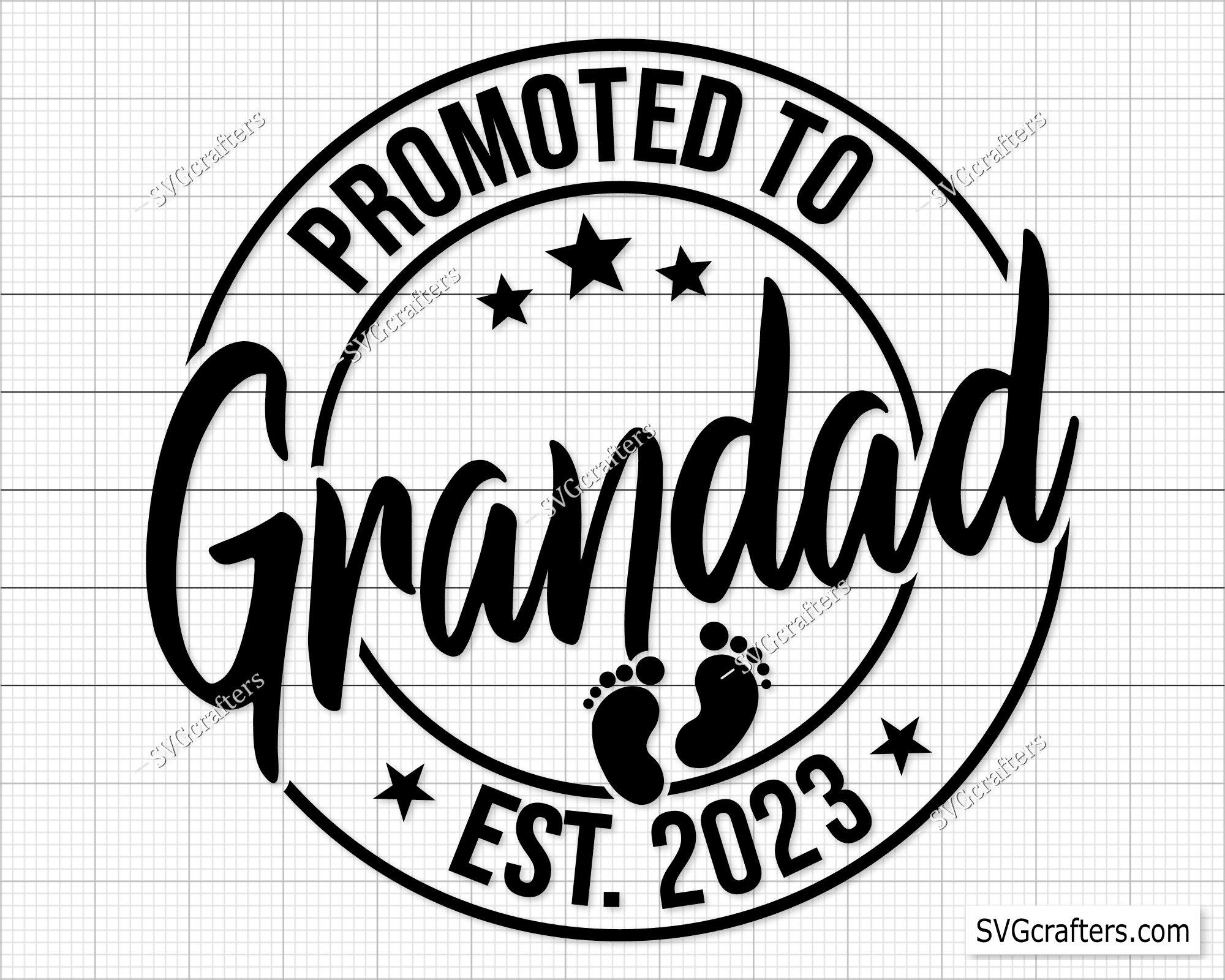 Promoted to Grandad Svg Png Baby Announcement Svg - Etsy
