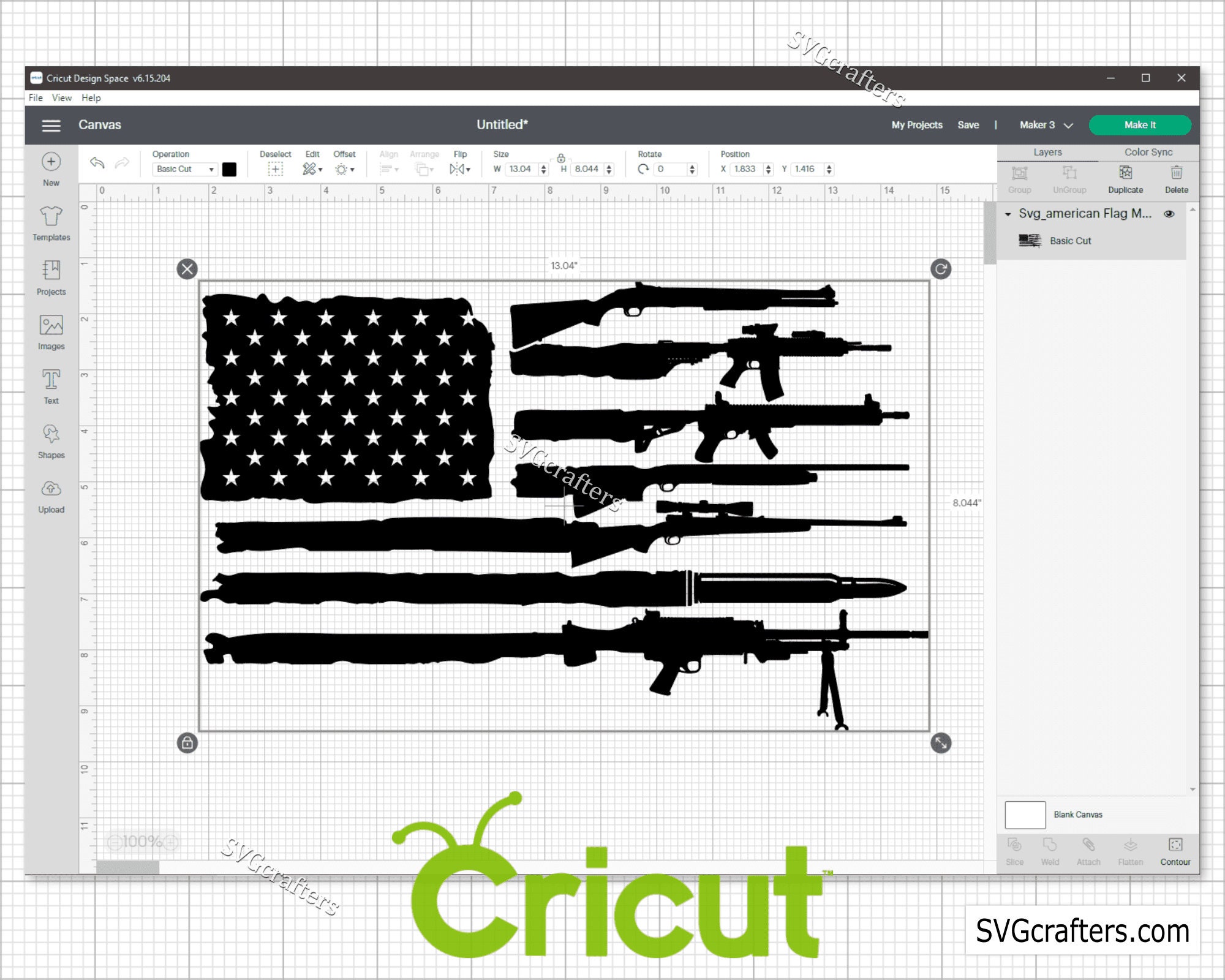 American Gun Flag Svg Rifle Flag Svg Guns Svg 2nd Amendment - Etsy ...