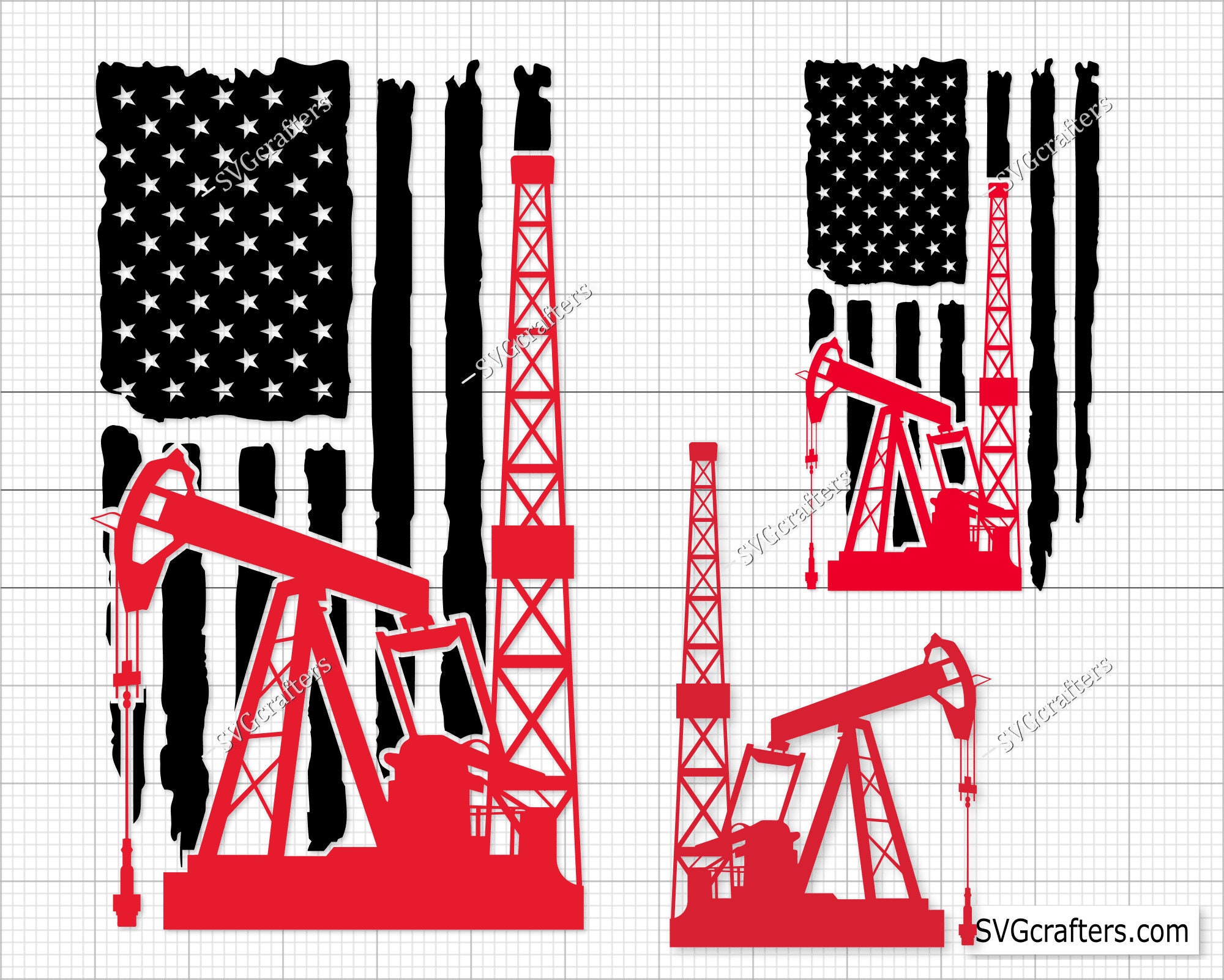 Oilfield Flag Svg Oilfield Worker Svg American Flag Oilfield - Etsy ...