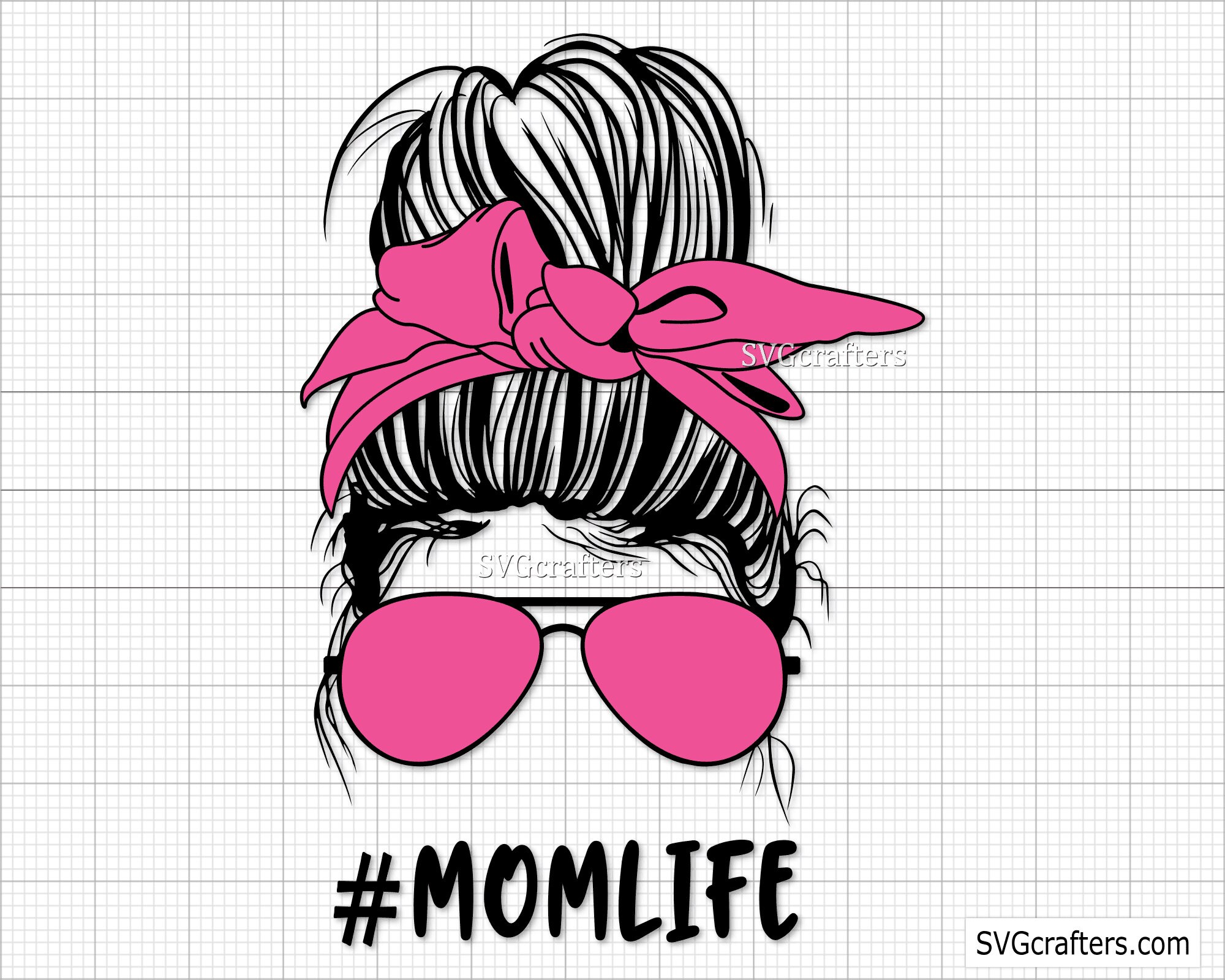 Momlife Svg Mom Life Svg Messy Bun Svg Mom Skull Svg Mom - Etsy