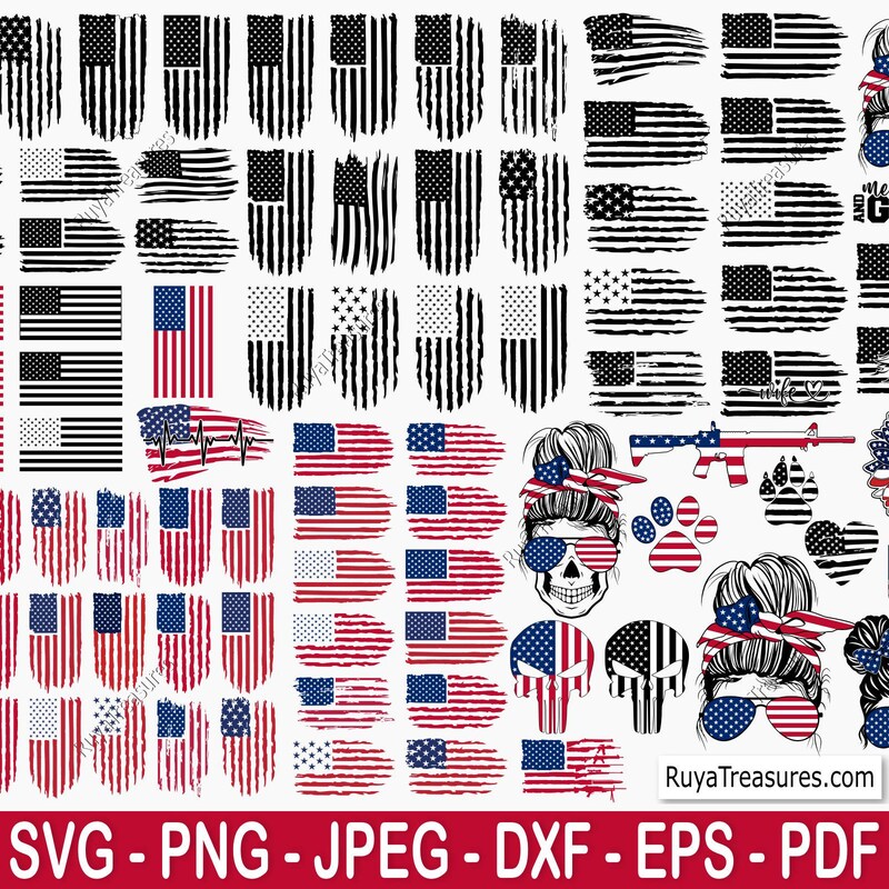 American Flag Svg - Etsy