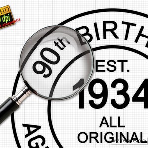 90th Birthday Svg, 90th Svg, Old Number 90 Svg, 90th Cut File for ...