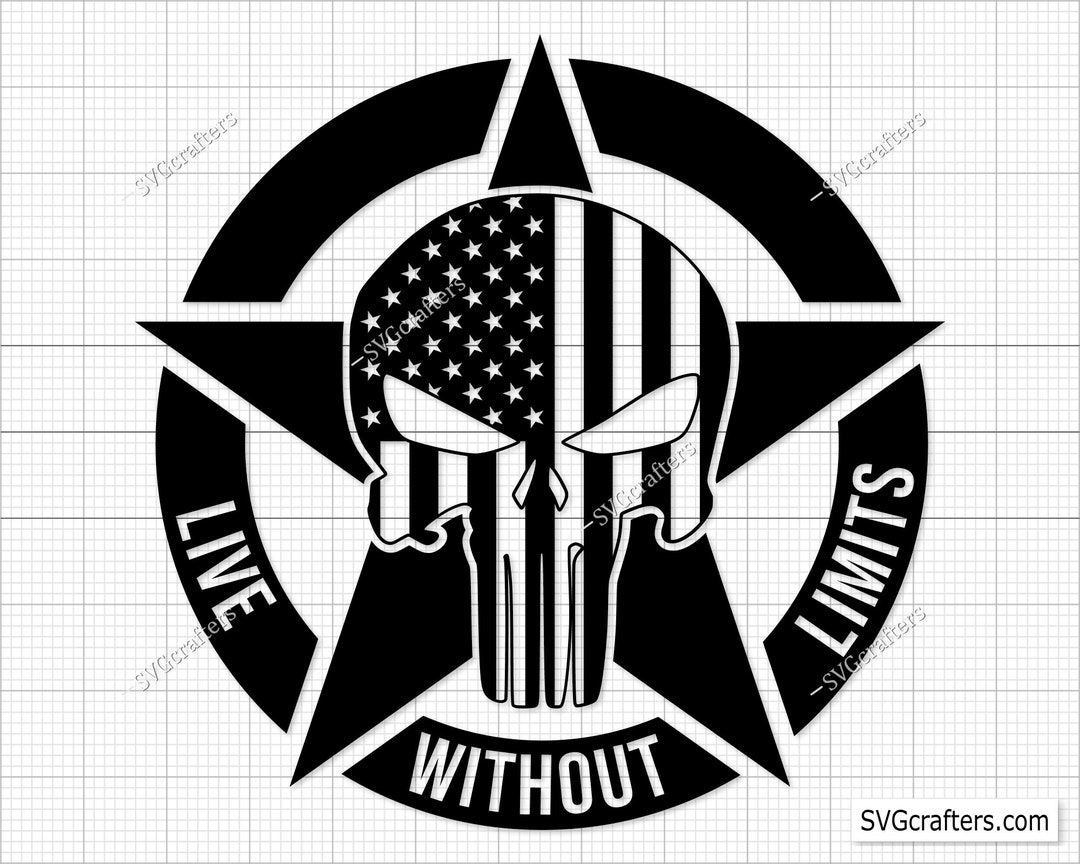 Punisher Skull Live Without Limits Svg Png, Punisher Skull Svg, 2nd ...