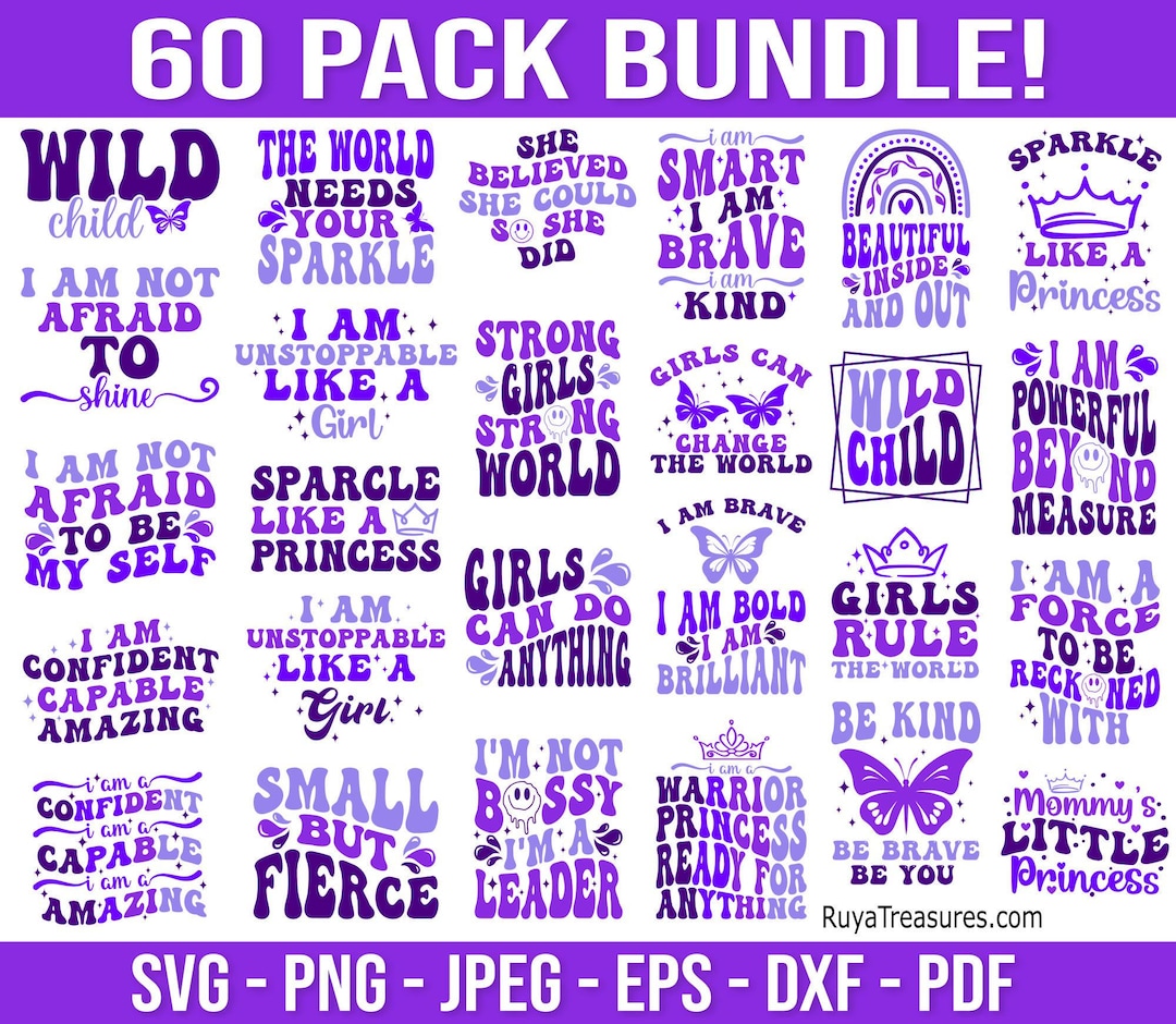 Retro Little Girl Svg Bundle, Little Girl Svg Png, Retro Designs ...