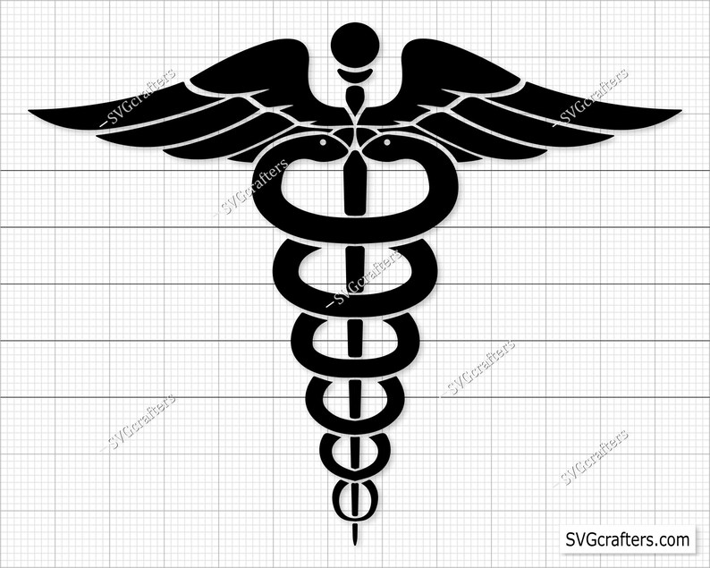 Caduceus Svg Caduceus Vector Caduceus Png Nurse Heartbeat - Etsy